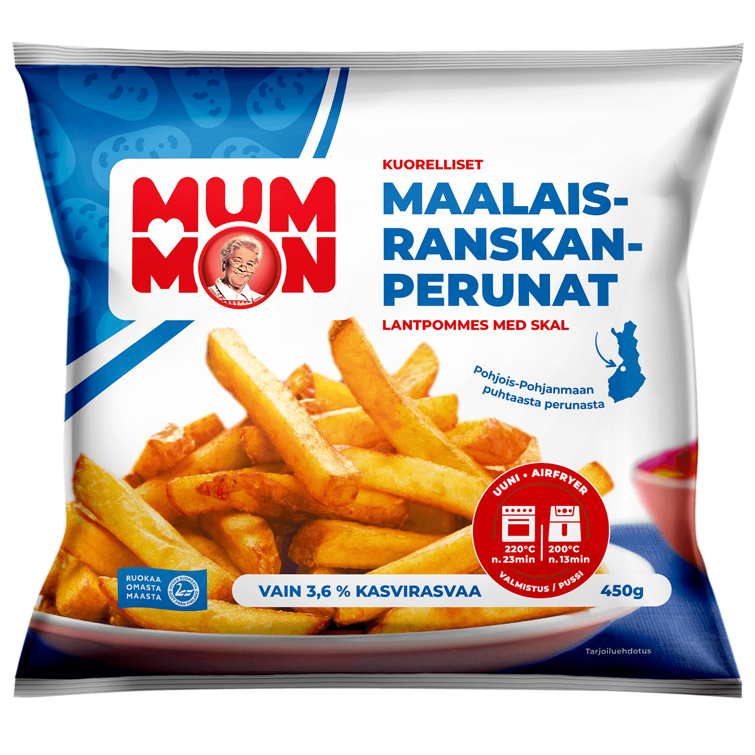 Mummon Country French fries with skin 450g - Mummon potatoes